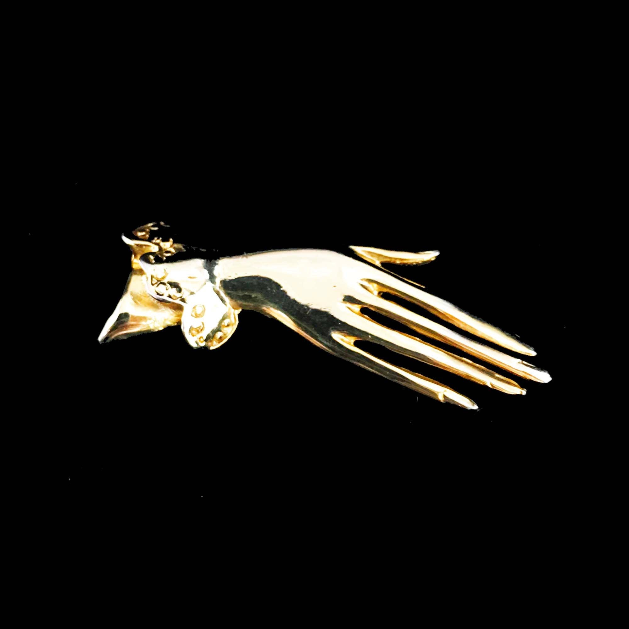 Vintage 80's Gold Hand Pin | Shop THRILLING