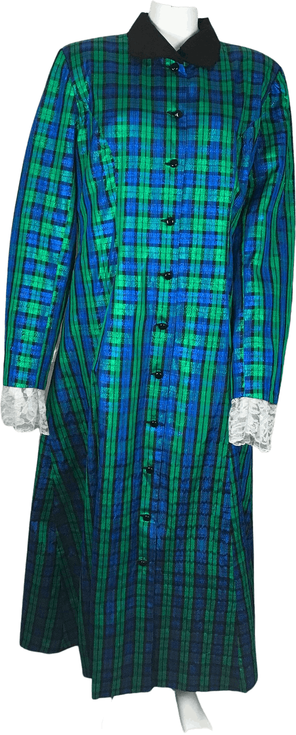Vintage 90’s Metallic Plaid Duster | Shop THRILLING