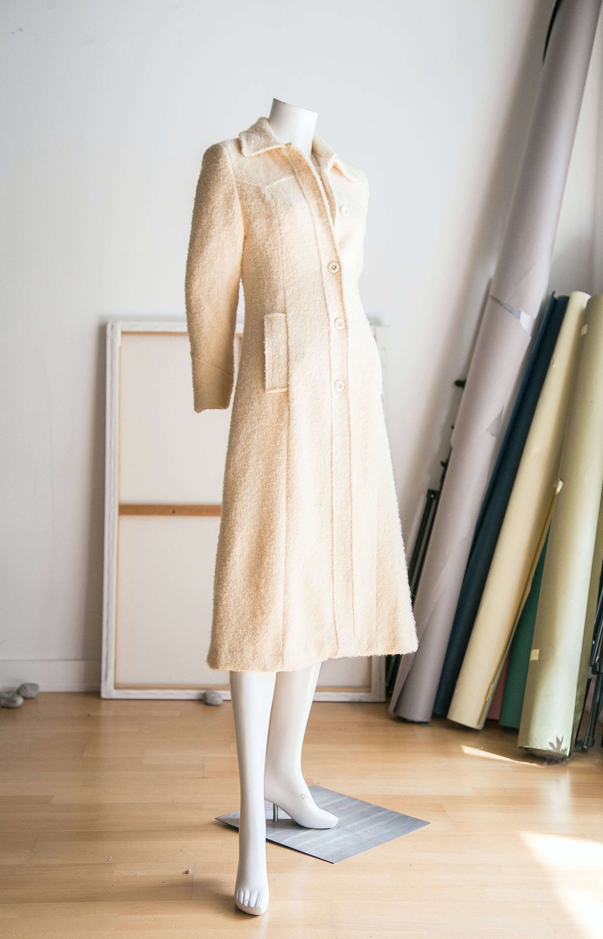 Vintage Fitted A-Line Wool Coat | Shop THRILLING