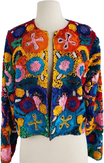 Vintage 80’s Ornate Floral Ribbon Pearl Beaded Jacket by Balduchi ...