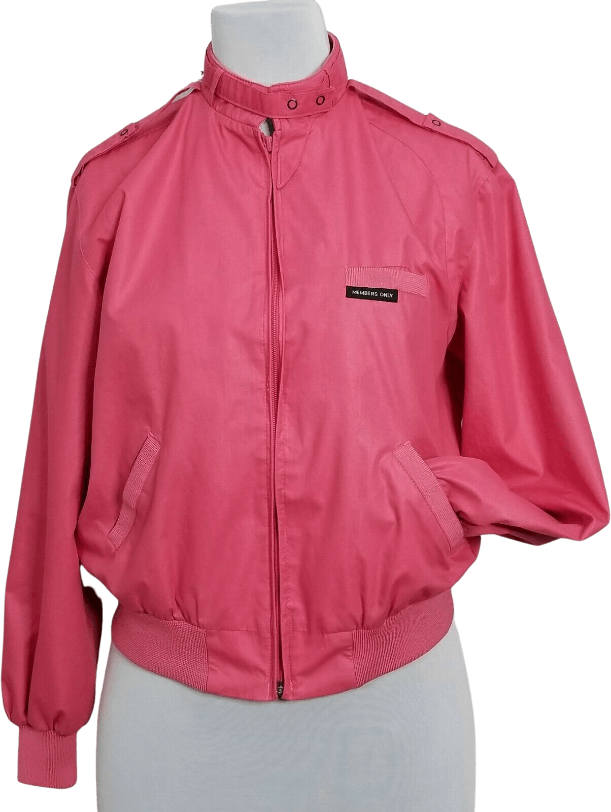 Vintage 80's Dark Pink Full Zip Up Jacket by Members Only | Shop THRILLING