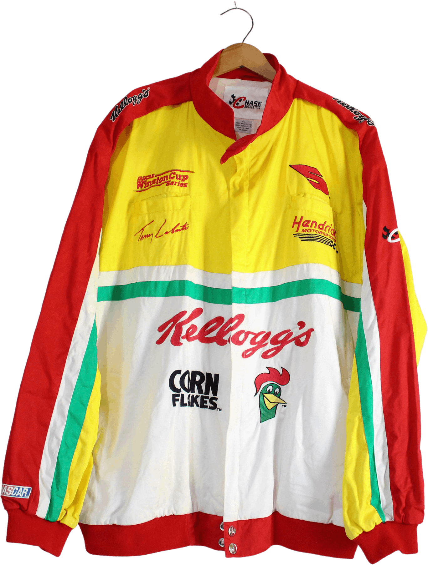 Vintage Yellow Terry Labonte Winston Cup Nascar Series Cotton Jacket by ...