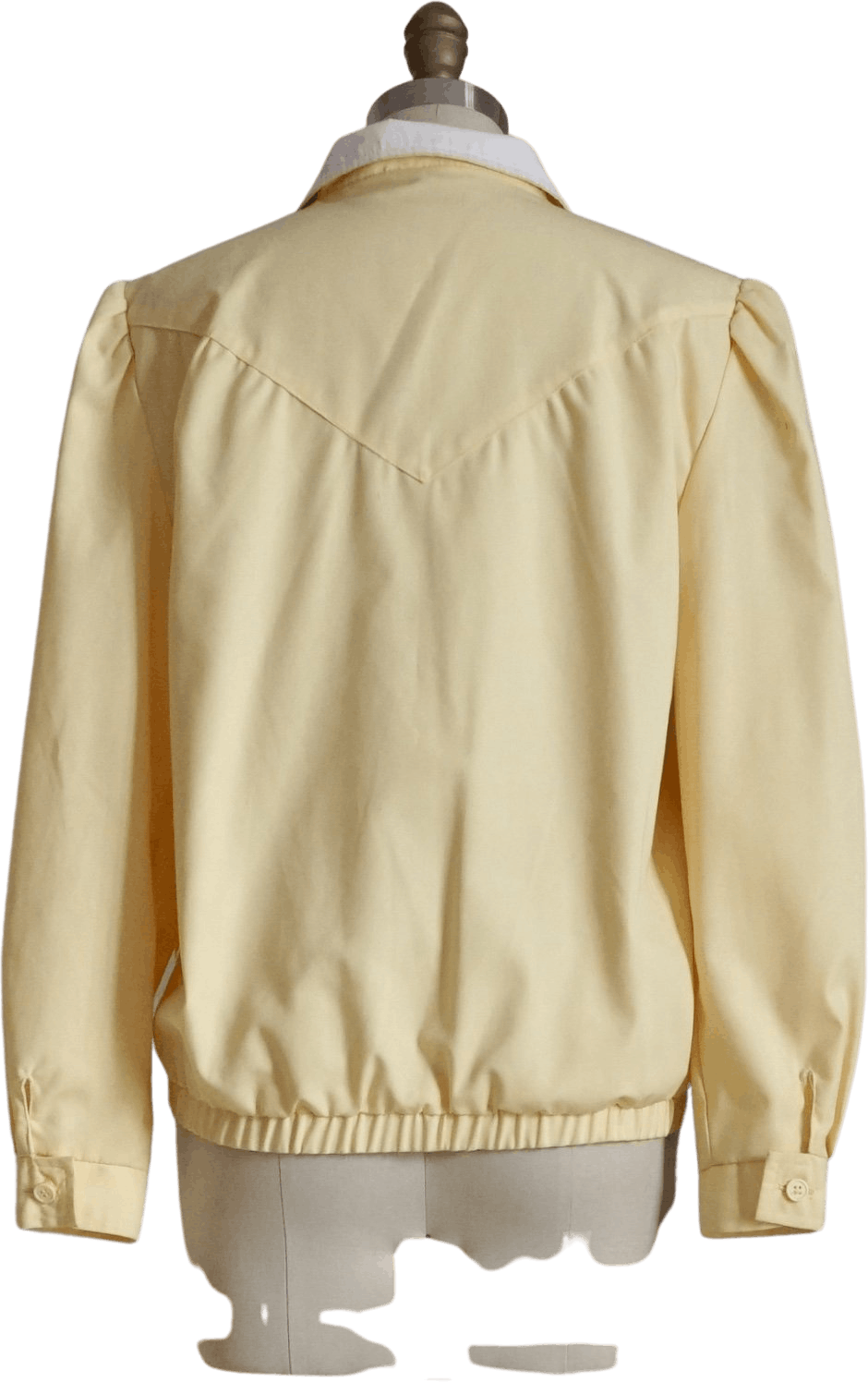 Vintage 80’s Chevron Detailed Yellow Cotton Jacket | Shop THRILLING