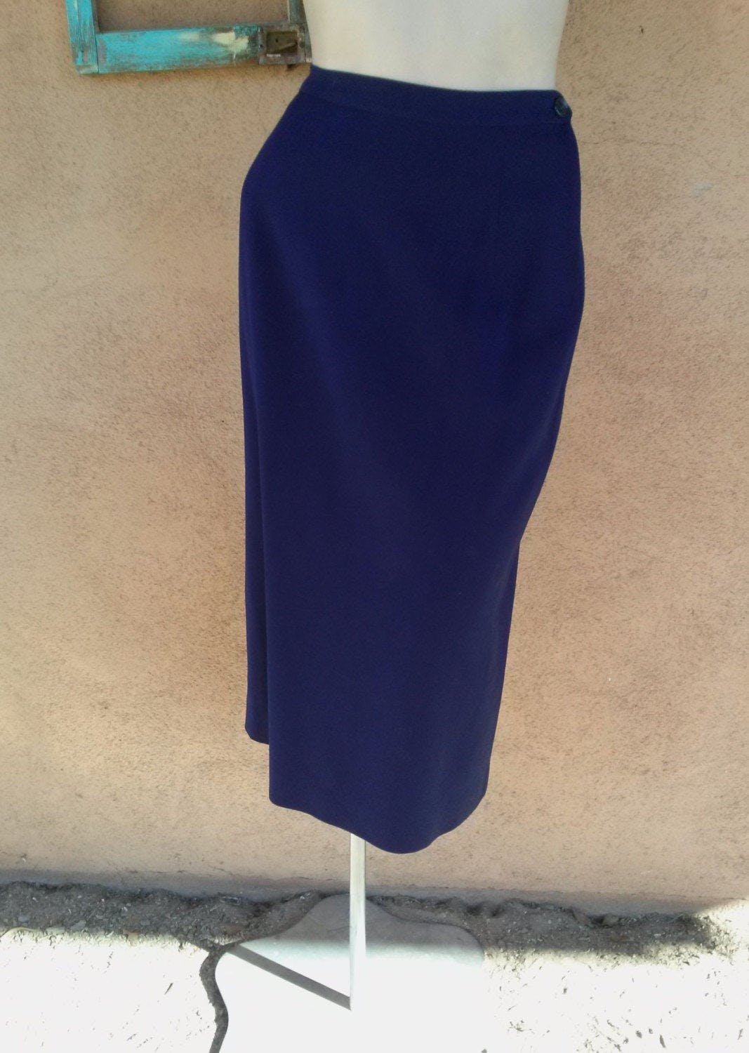 Vintage 50's Blue Nipped Waist Wool Two Piece Suit by A Dan Millstein ...
