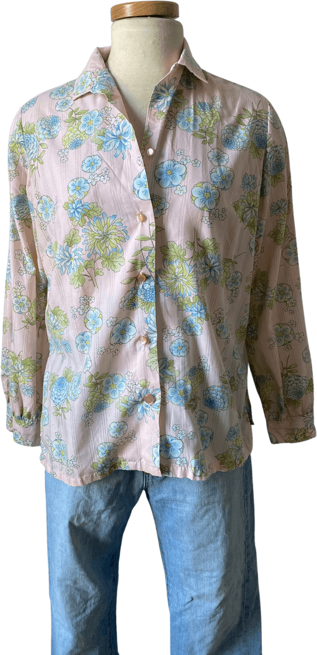 Vintage 70's Floral Button Up Blouse | Shop THRILLING
