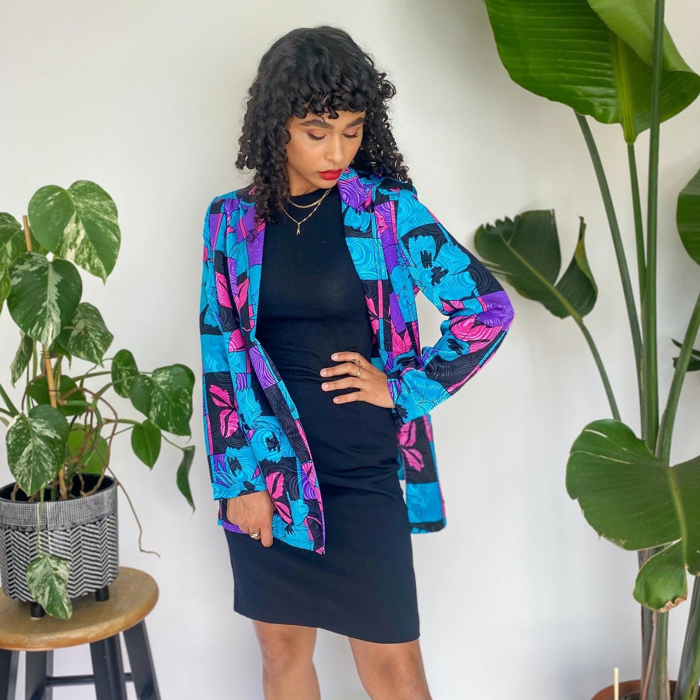 Vintage 80’s Brightly Colored Abstract Multi Print Blazer by Tan Jay ...