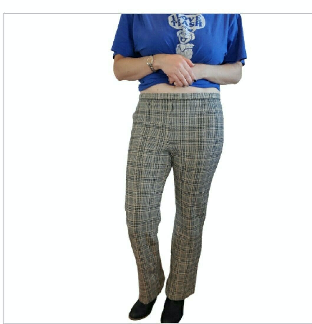 Vintage Beige Wool Plaid Straight Leg Pants by Bleyle for Hooper | Shop ...