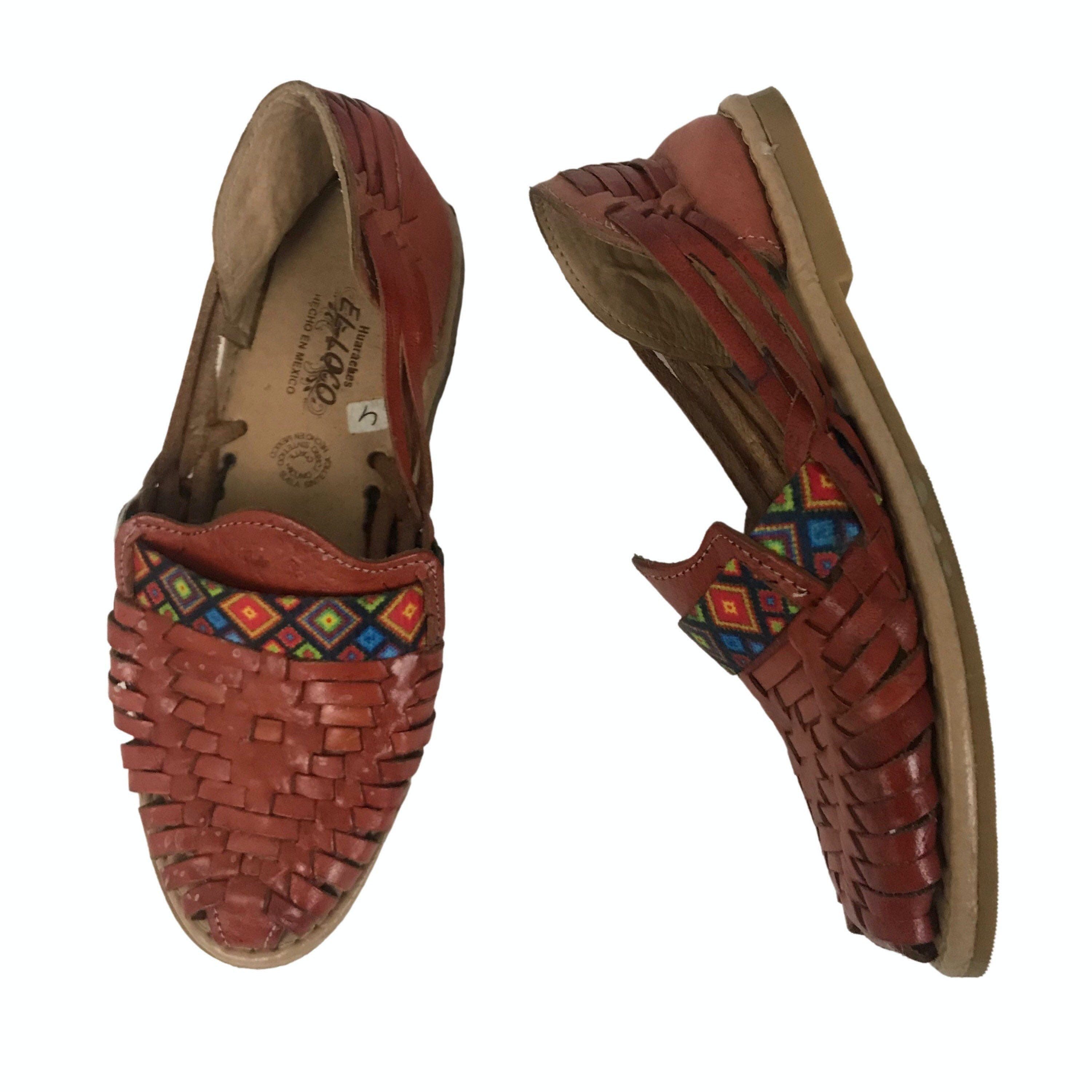 Vintage 80’s Handmade Leather Slip On Sandals by El Loco Hecho En ...