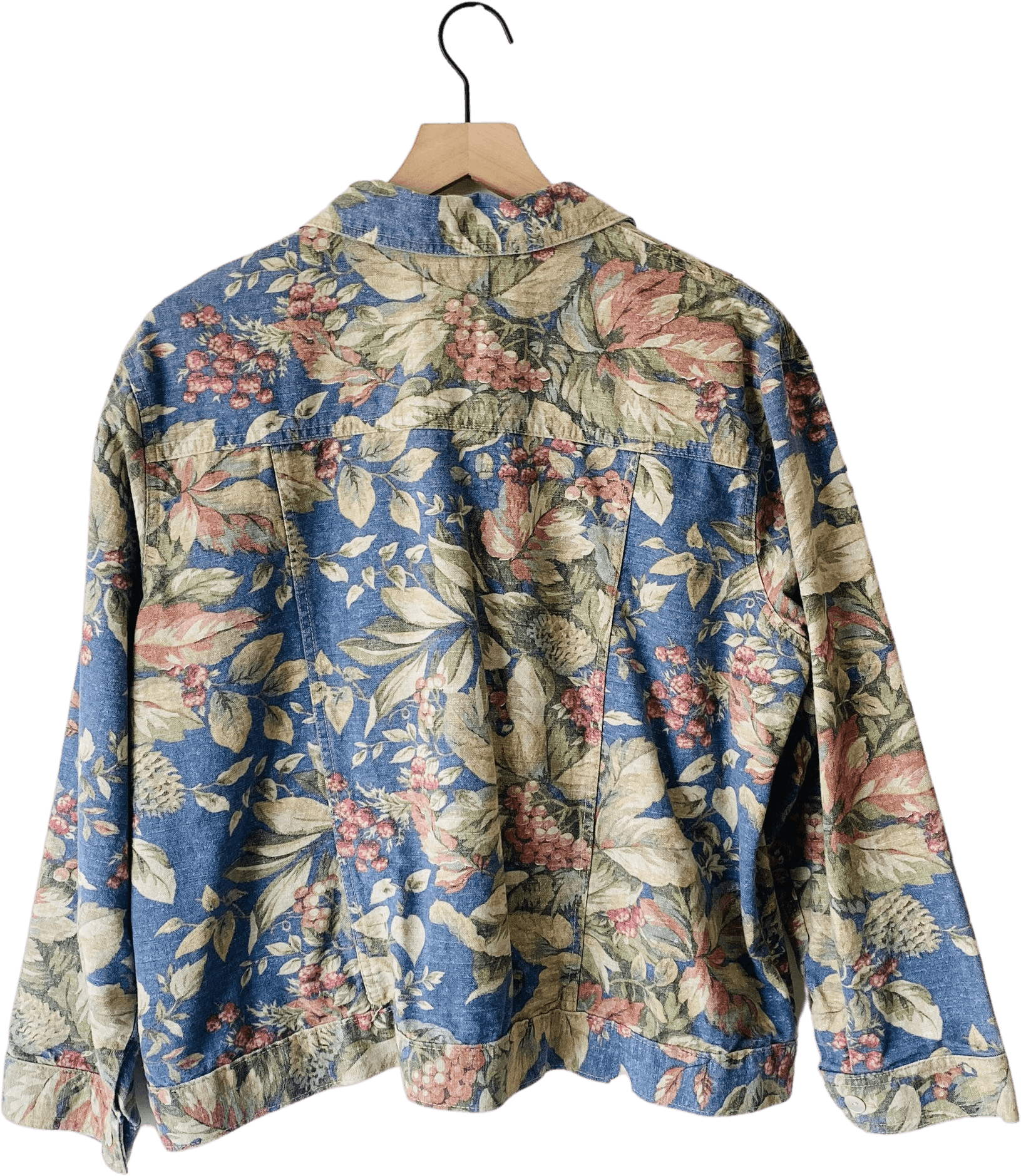 Vintage 00's Lightweight Floral Denim Jacket by Norm Thompson | Shop ...