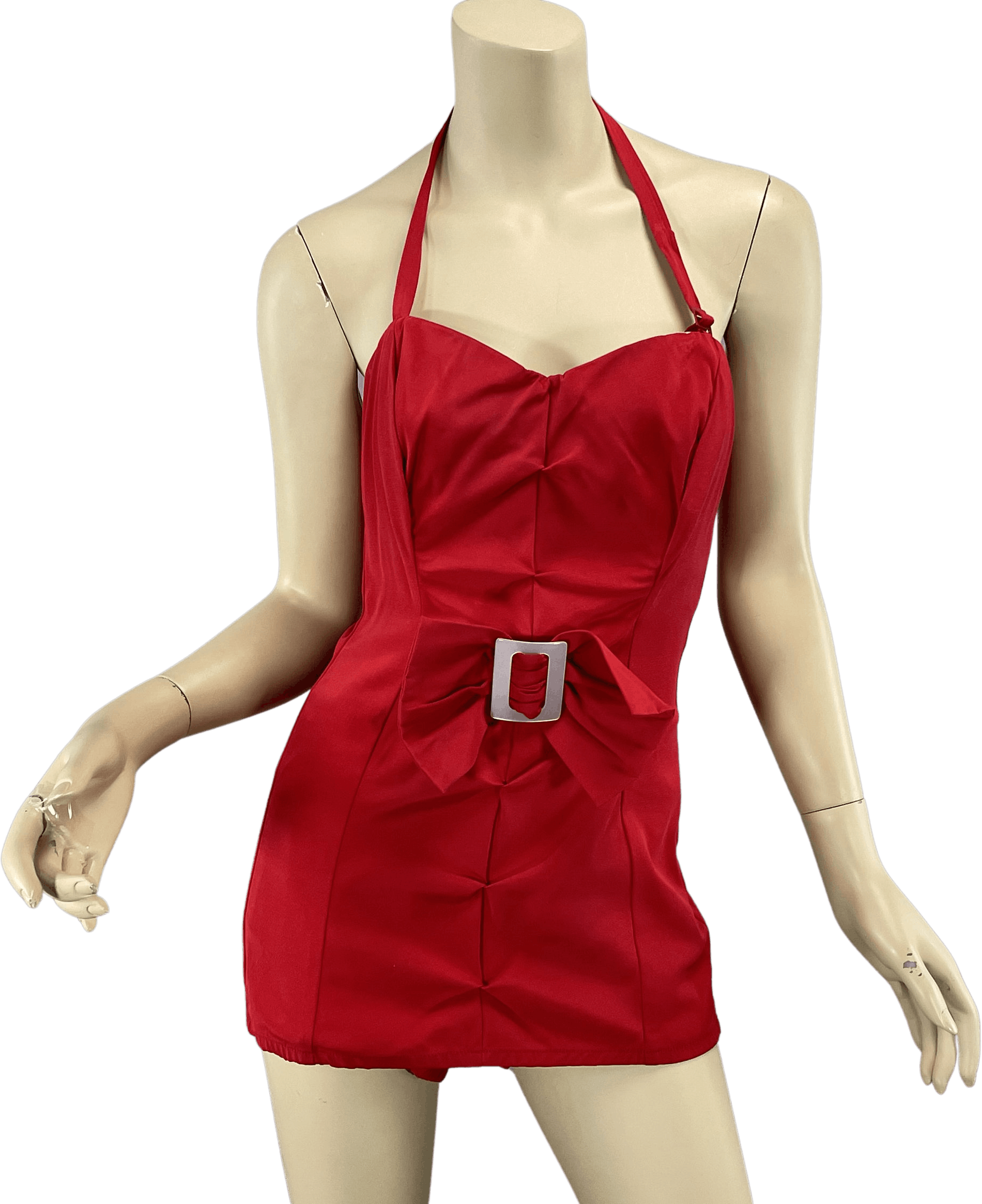 Vintage 50s 50's Red Halter Swimsuit By Control by Swim Togs | Shop ...