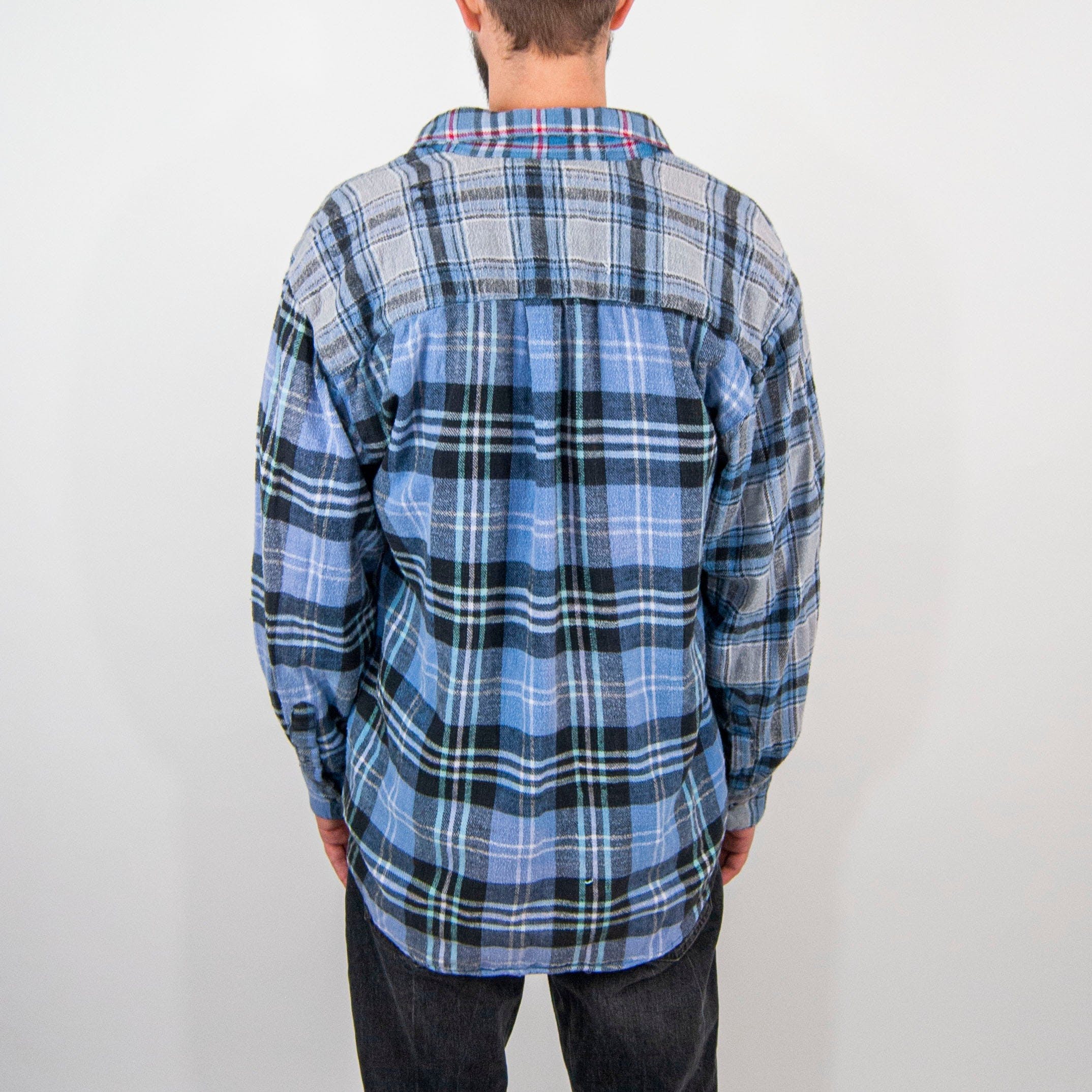 Vintage 80's Blue Patchwork Flannel by Blazer | Shop THRILLING
