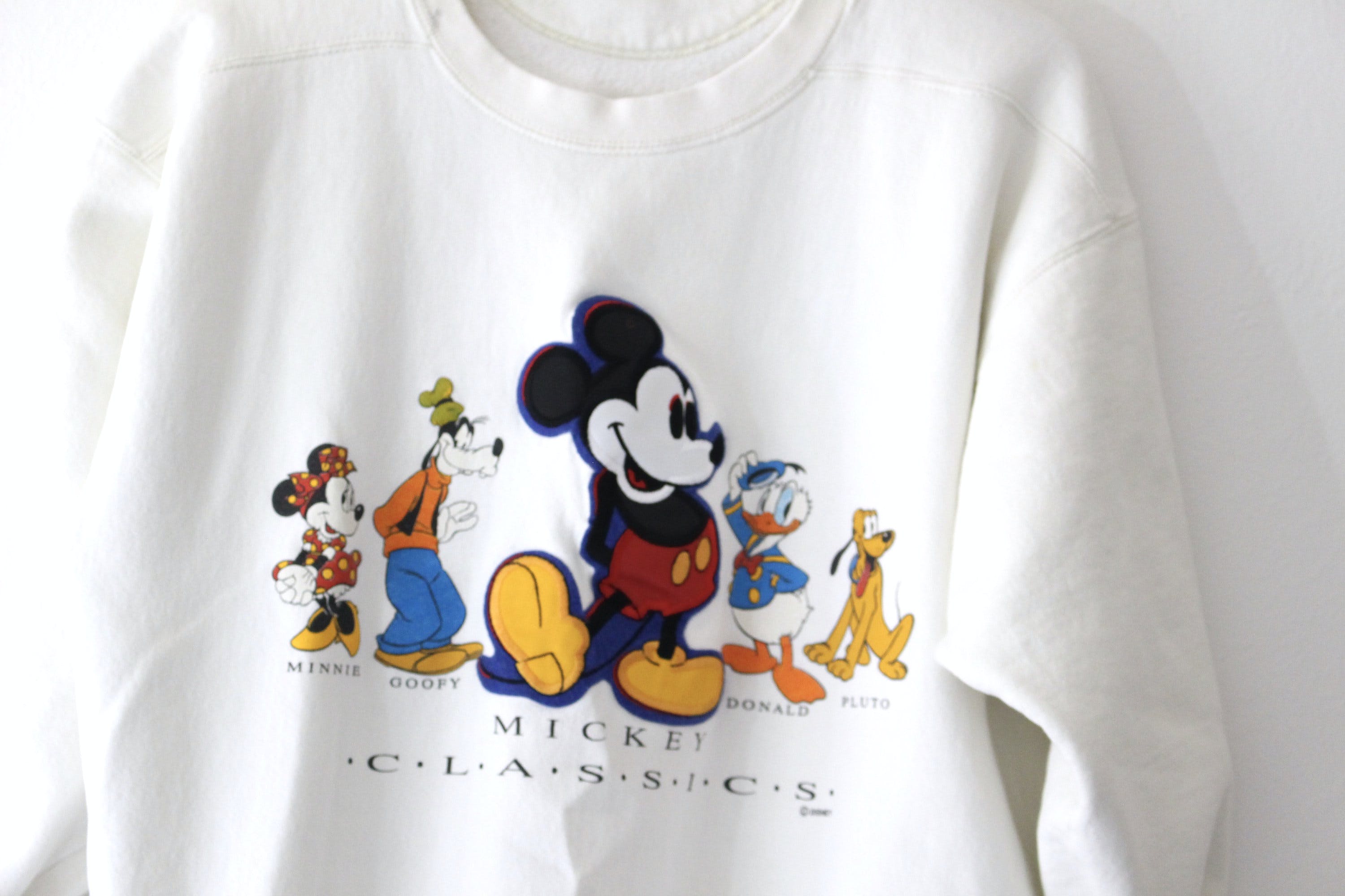 Vintage White Walt Disney Classic Characters Sweatshirt by Genus | Shop ...