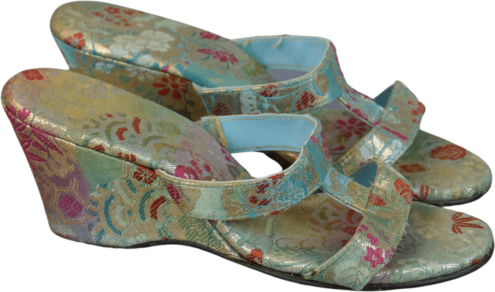 Vintage 50’s Gold Brocade Mules | Shop THRILLING