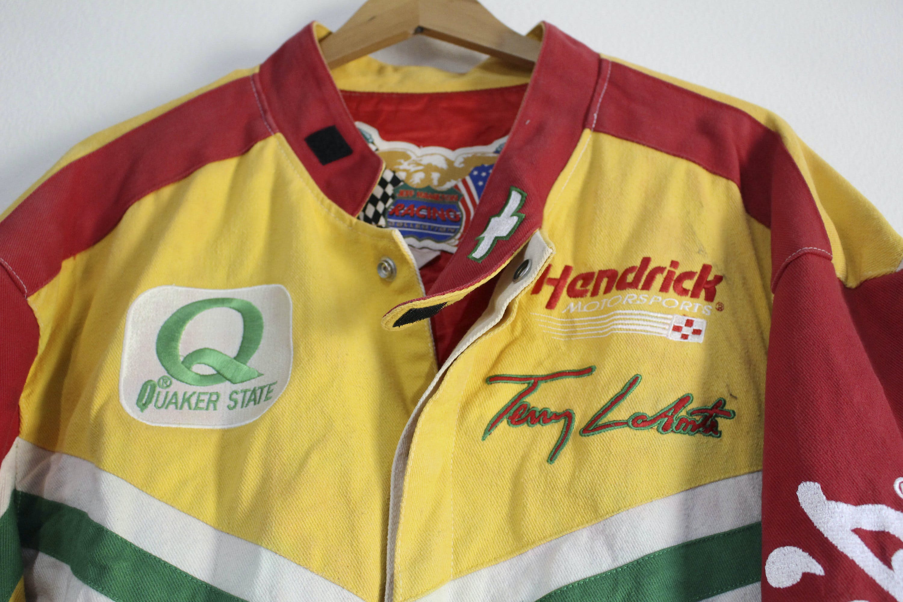 Vintage Yellow Terry Labonte Nascar Jacket by Jeff Hamilton | Shop ...
