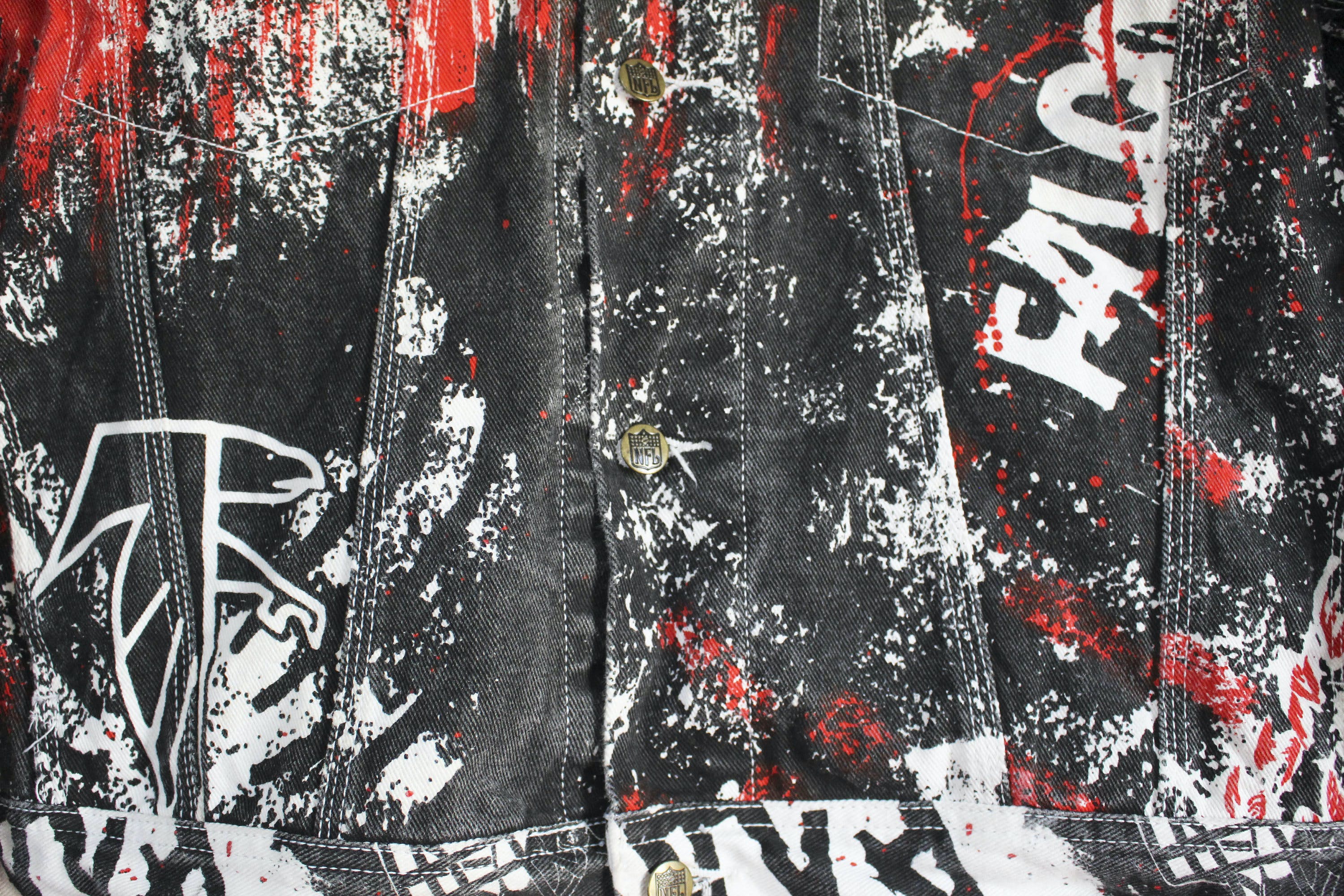 Vintage Black Atlanta Georgia Falcons Denim Jacket by Pro Player | Shop ...