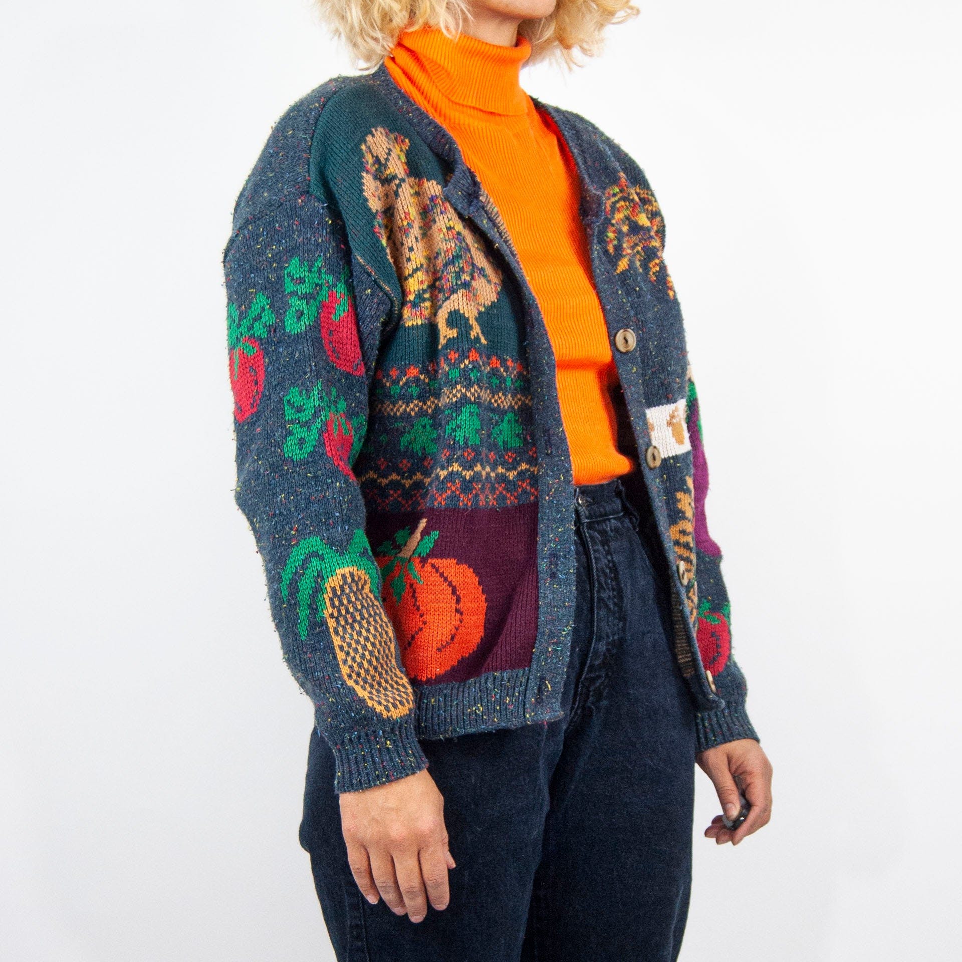 Vintage 90's Speckled Knit Fall Cardigan | Shop THRILLING