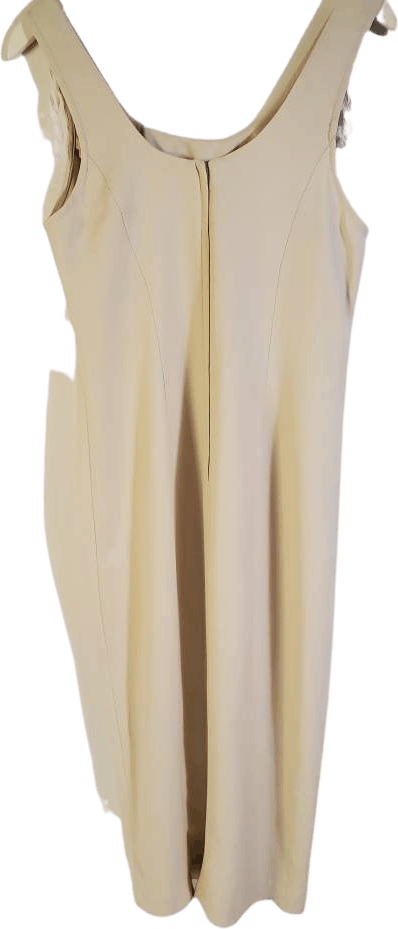 Vintage 90’s Beige Slip Dress With Front Slit by Jaclyn Hart | Shop ...