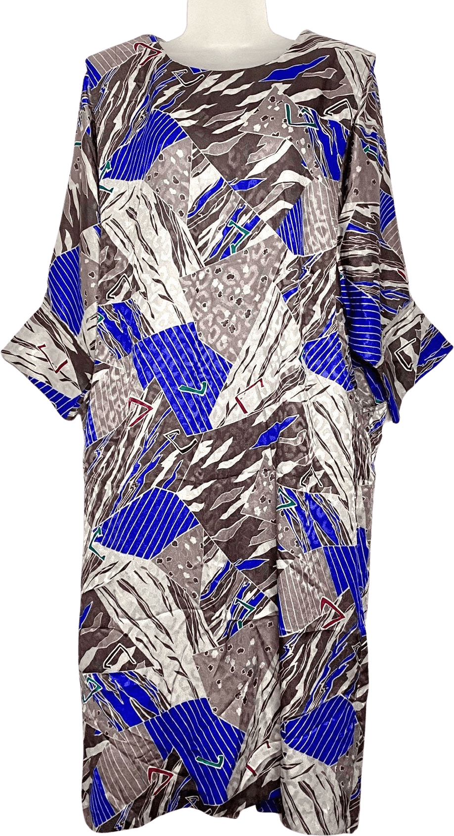 Vintage 80s Abstract Print Shift Dress By Termeh | Shop THRILLING