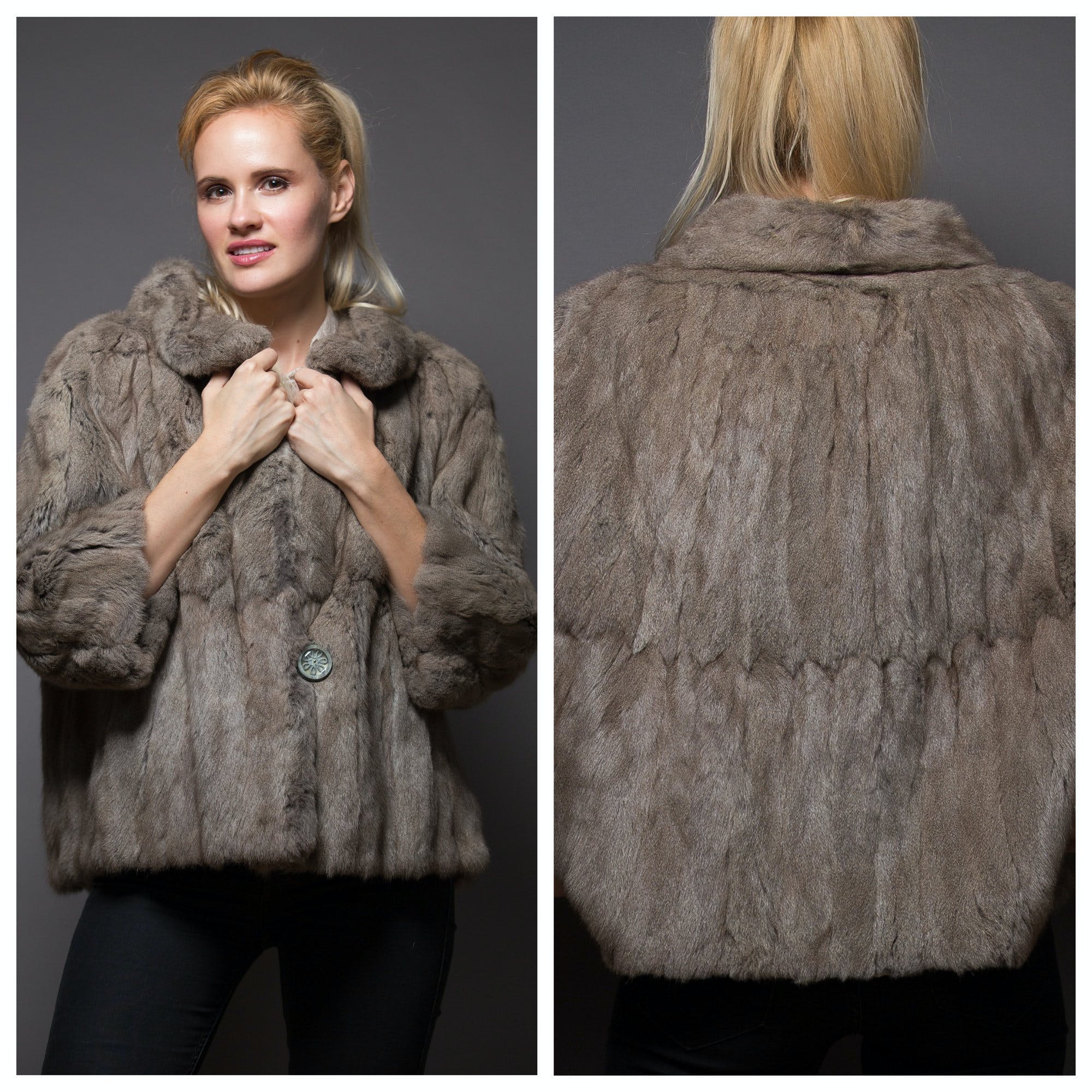 Vintage 60's Short Gray Fur Jacket | Shop THRILLING