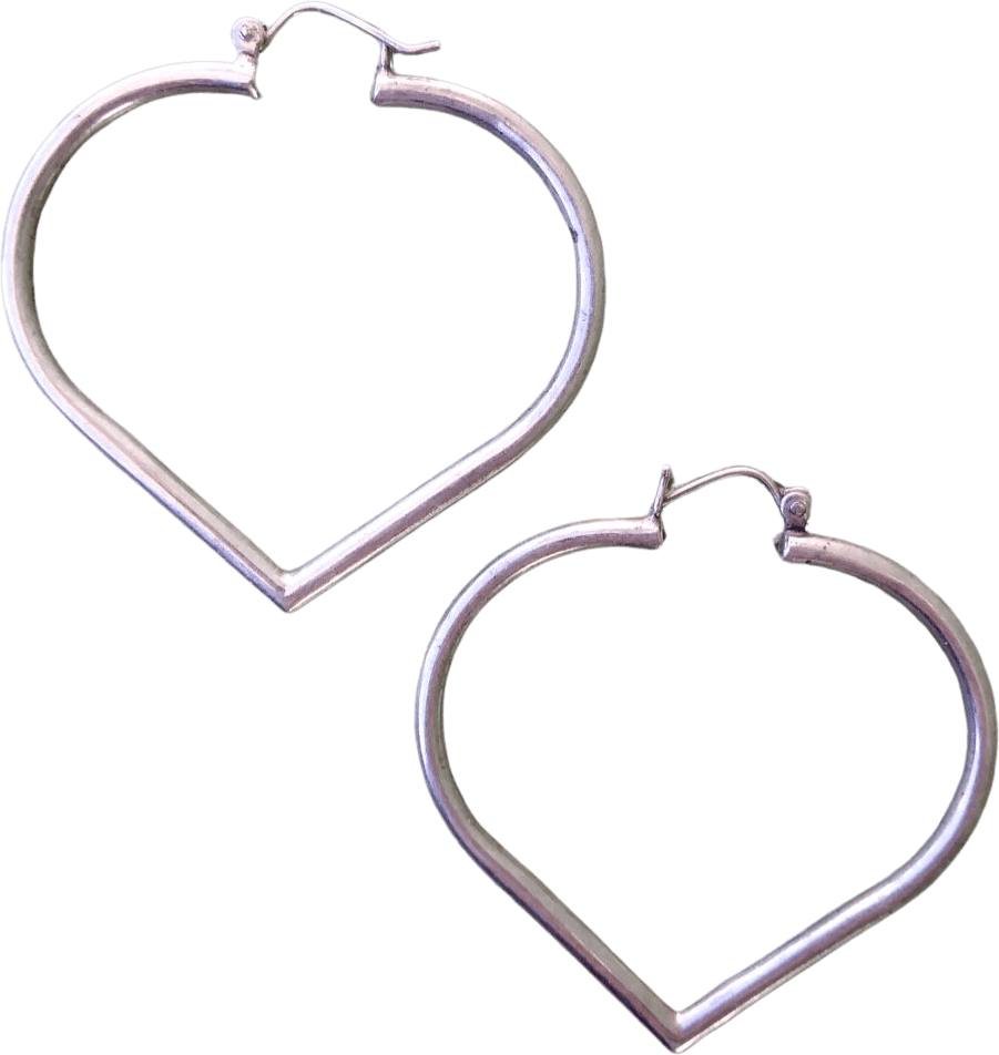 Vintage 90's Heart Shape Hoop Earrings | Shop THRILLING