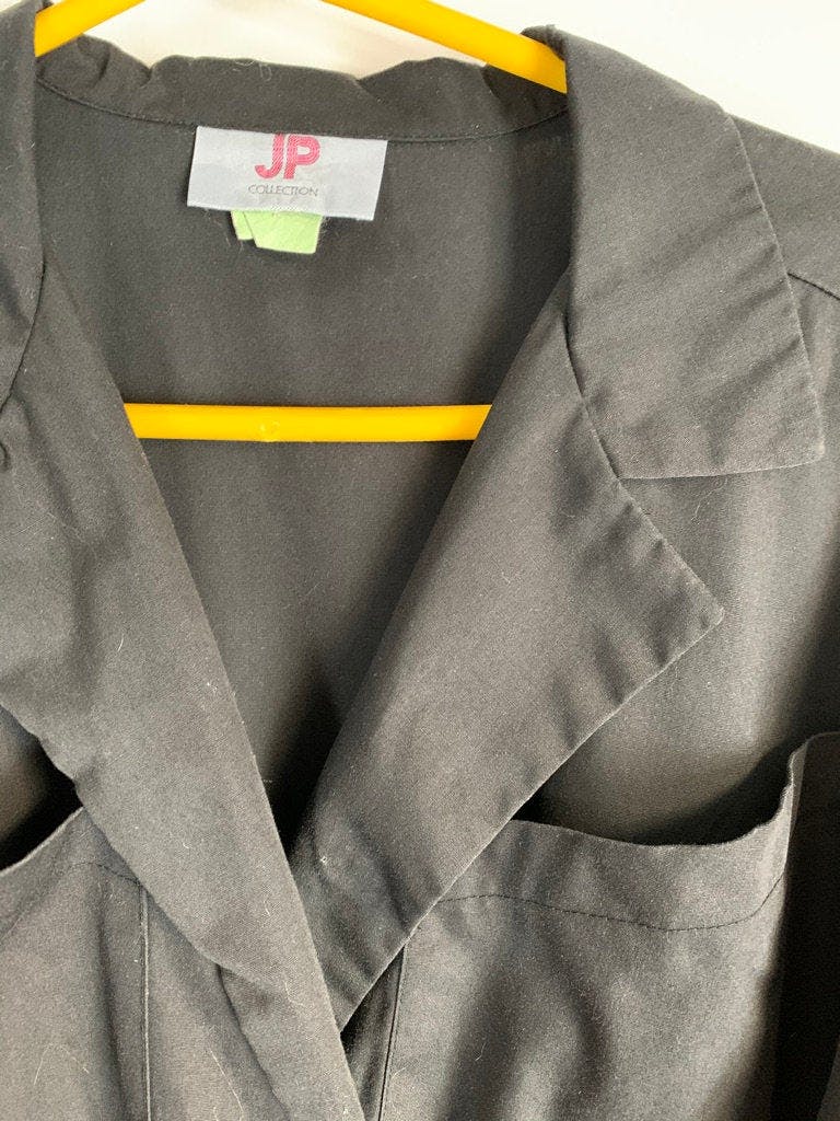 Vintage 80’s Black Pleated Belted Shirt Dress by JP Collection | Shop ...