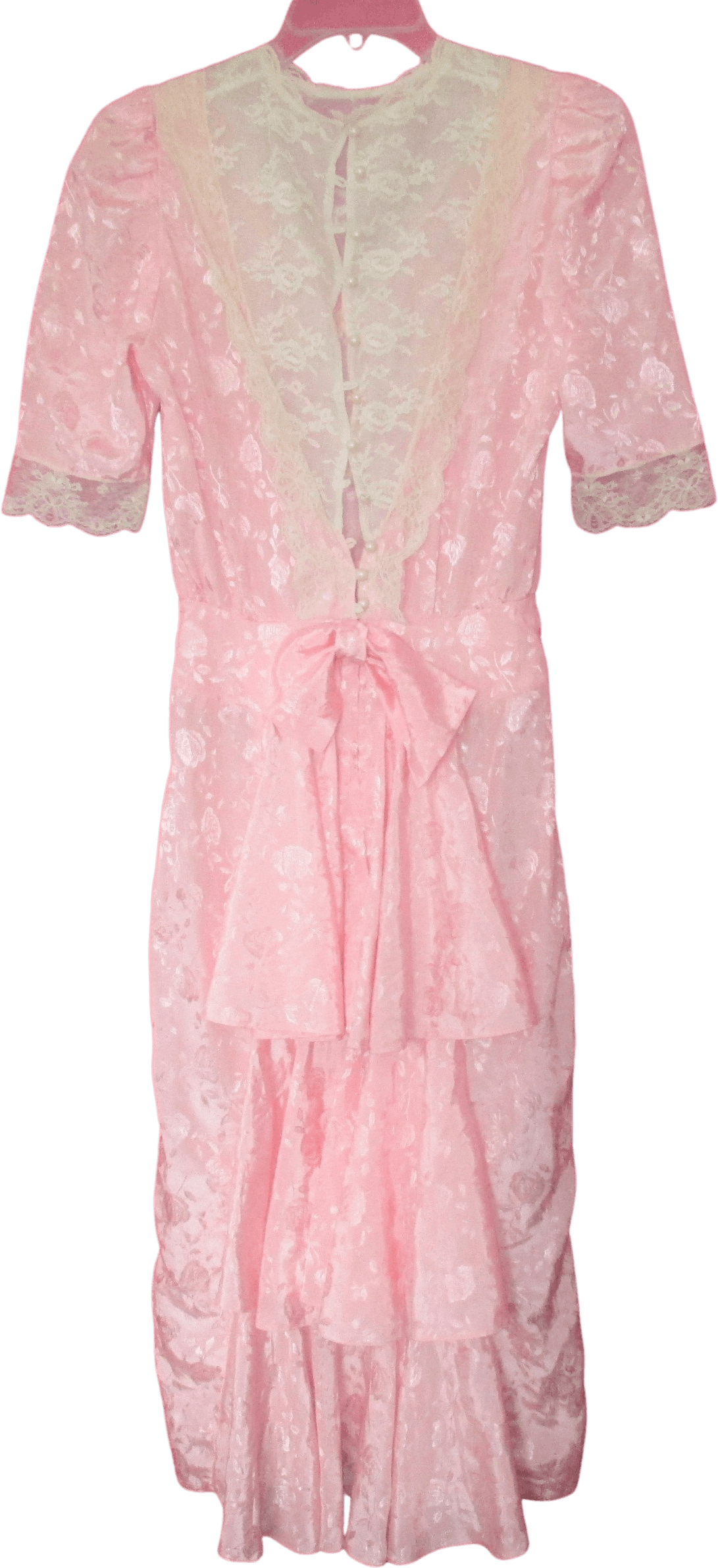 Vintage 80’s Pink Victorian Lace Dress | Shop THRILLING