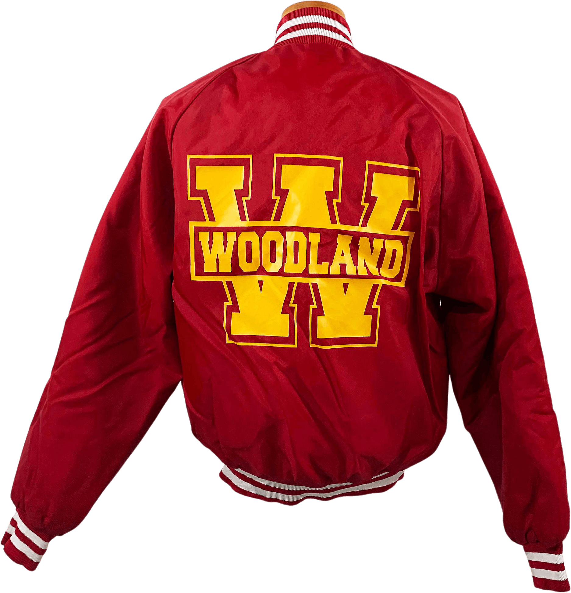 Vintage 90’s Red and Yellow "Woodland High School" Varsity Jacket by ...