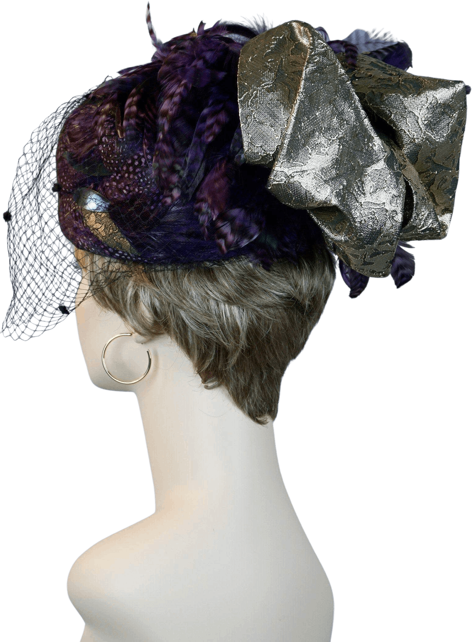 Vintage Plum Feather Statement Hat by Don Anderson | Shop THRILLING
