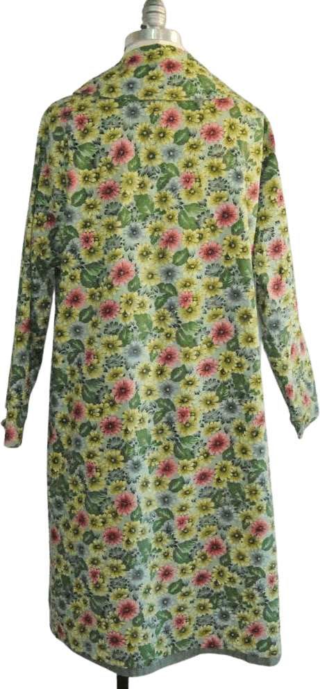 Vintage Green Floral Print Reversible Coat | Shop THRILLING