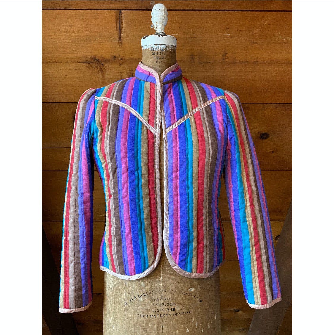 Vintage 70's Quilted Rainbow Stripe Jacket | Shop THRILLING