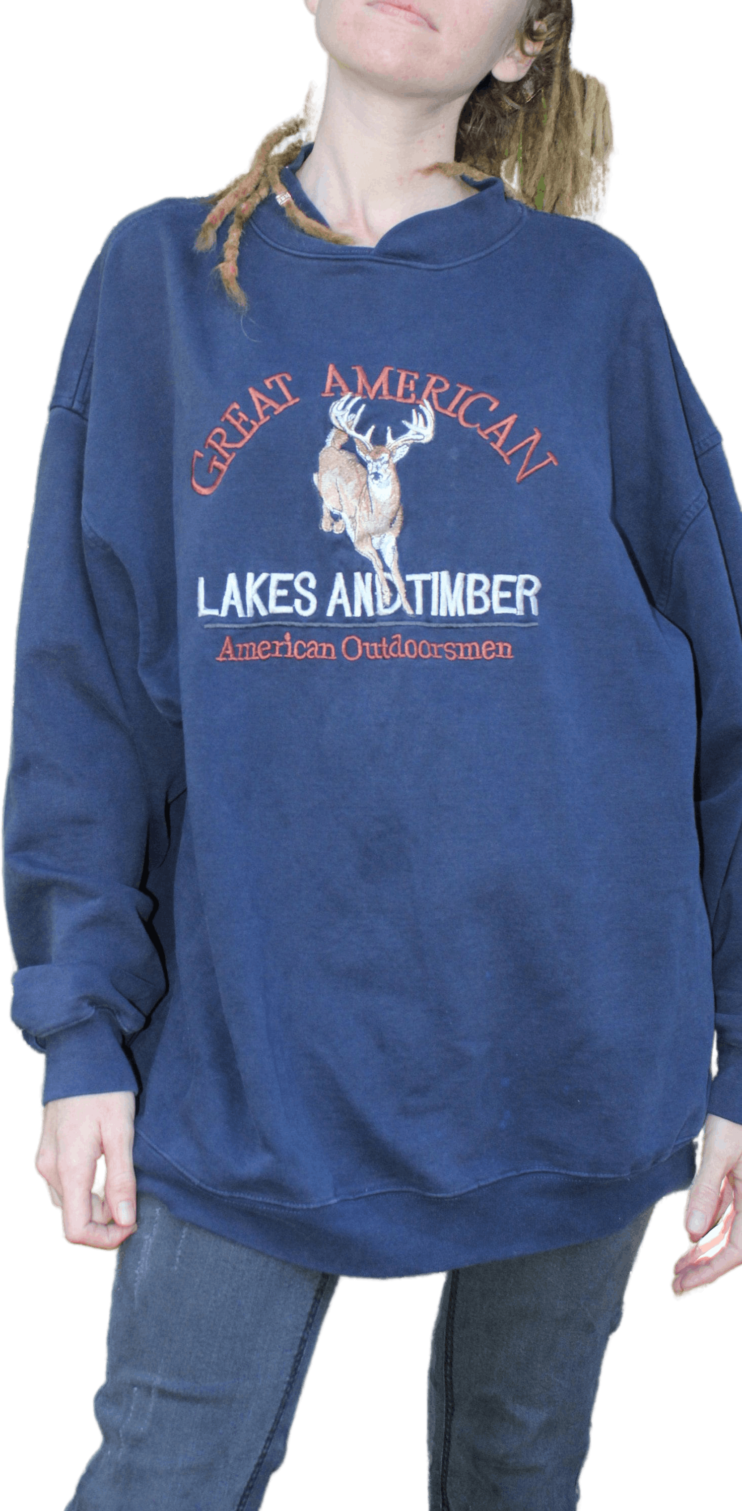 Vintage 90’s Blue Embroidered Crewneck Sweatshirt by Van Heuson | Shop ...