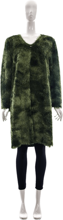 Vintage 90’s Minimalist Olive Green Shag Duster | Shop THRILLING