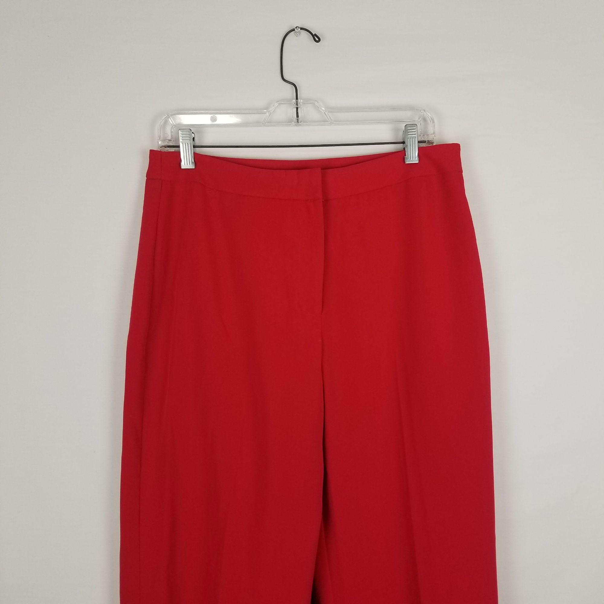 Vintage 80's/90's Flowy High Waisted Red Slacks | Shop THRILLING