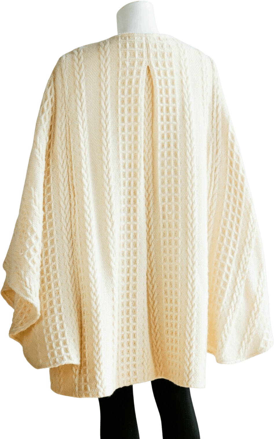 Vintage Cream Cable Knit Wool Poncho | Shop THRILLING
