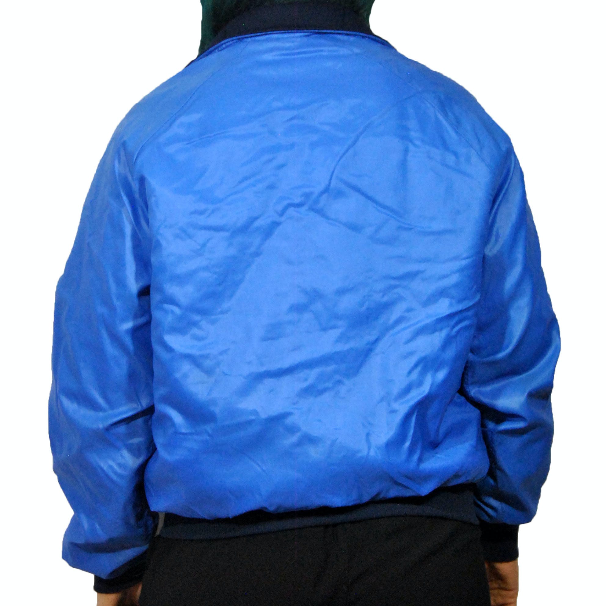 Vintage 80's Blue Mechanic Bomber Jacket by K-Brand | Shop THRILLING