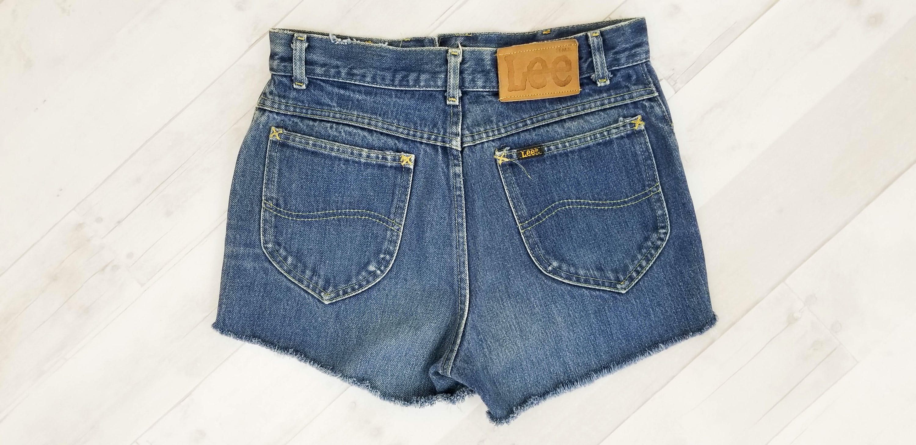 Vintage 80’s Faded Blue Cutoff High Waisted Shorts by Lee | Shop THRILLING