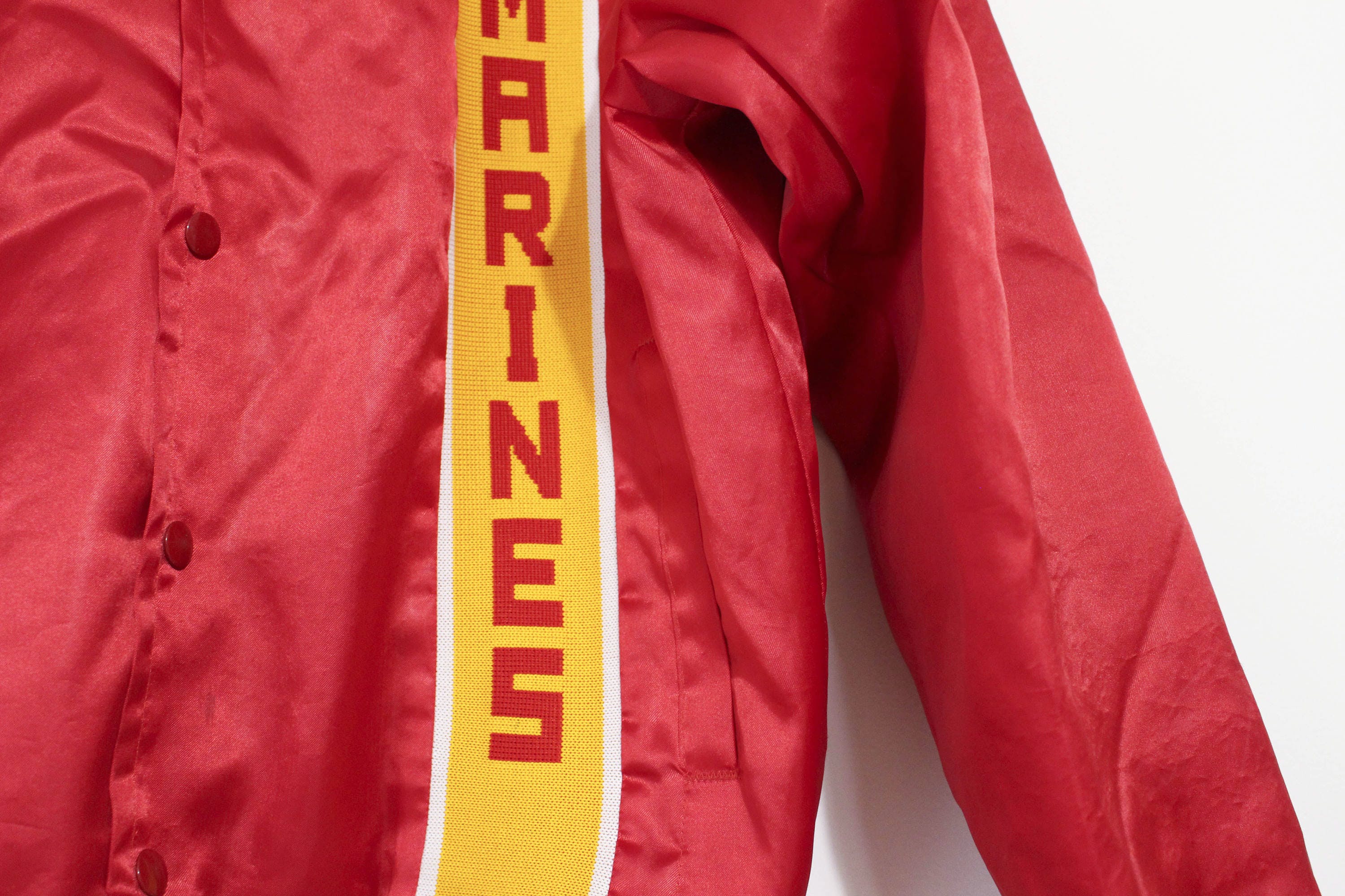 Vintage Red and Yellow United States Marine Corps Bomber Jacket by ...