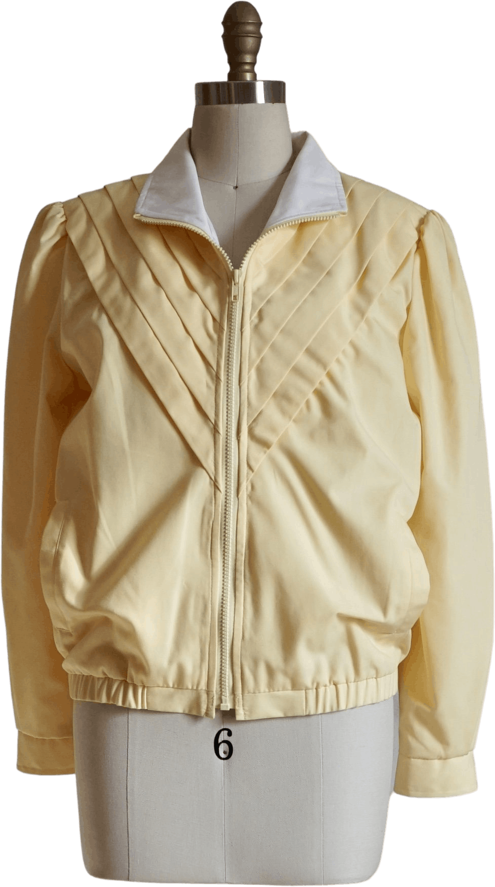 Vintage 80’s Chevron Detailed Yellow Cotton Jacket | Shop THRILLING