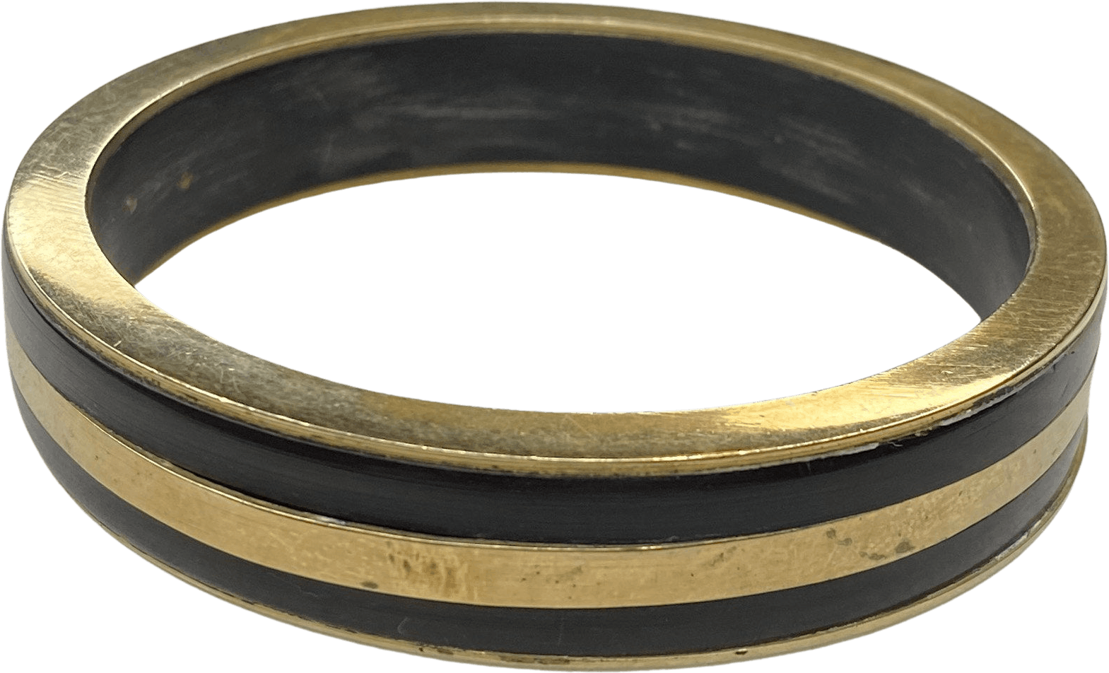 Vintage 80's Gold and Black Bangle Bracelet | Shop THRILLING