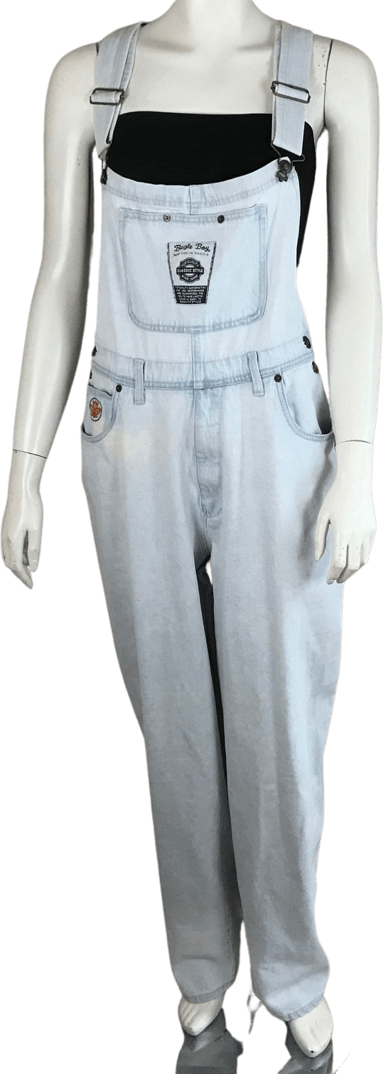 Vintage 90’s Light Wash Jean Overalls by Bugle Boy | Shop THRILLING