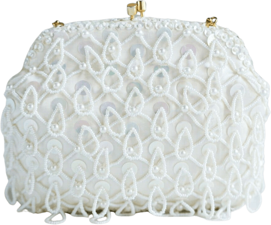 Vintage White Beaded Clutch | Shop THRILLING