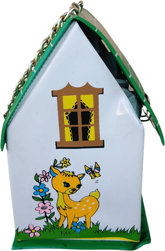 Vintage 60's Vinyl Tiny House Handbag Novelty Purse | Shop THRILLING