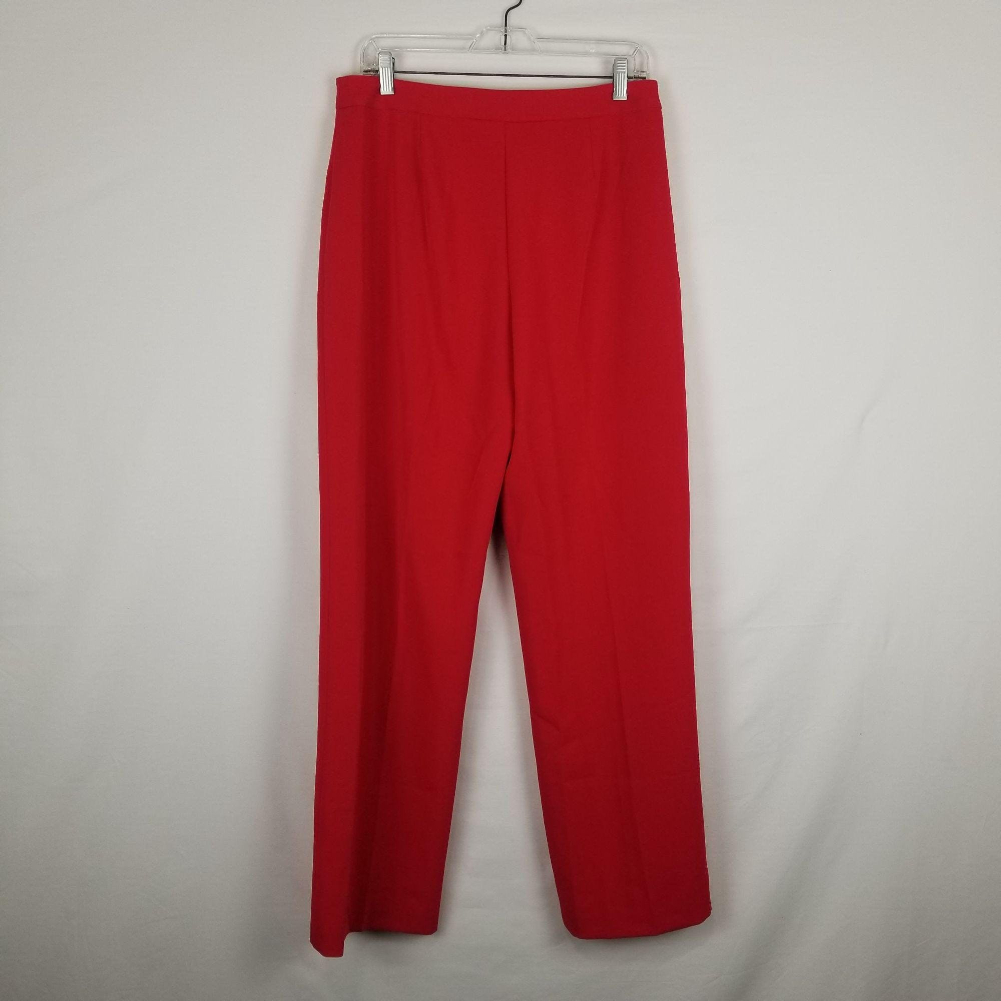 Vintage 80's/90's Flowy High Waisted Red Slacks | Shop THRILLING