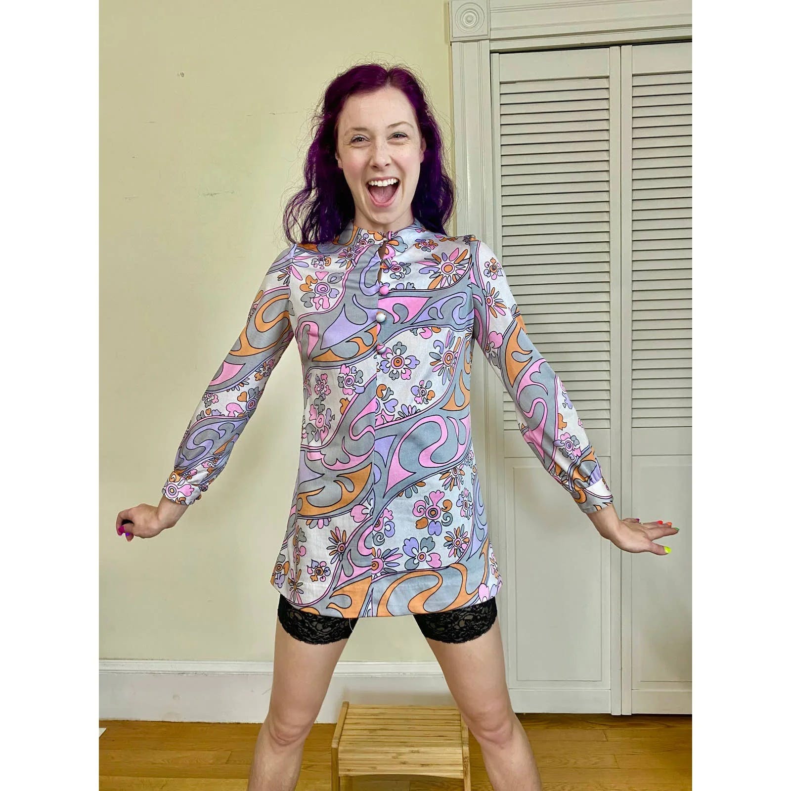 Vintage 60’s Psychedelic Micro Mini Go-Go Dress by Anika | Shop THRILLING