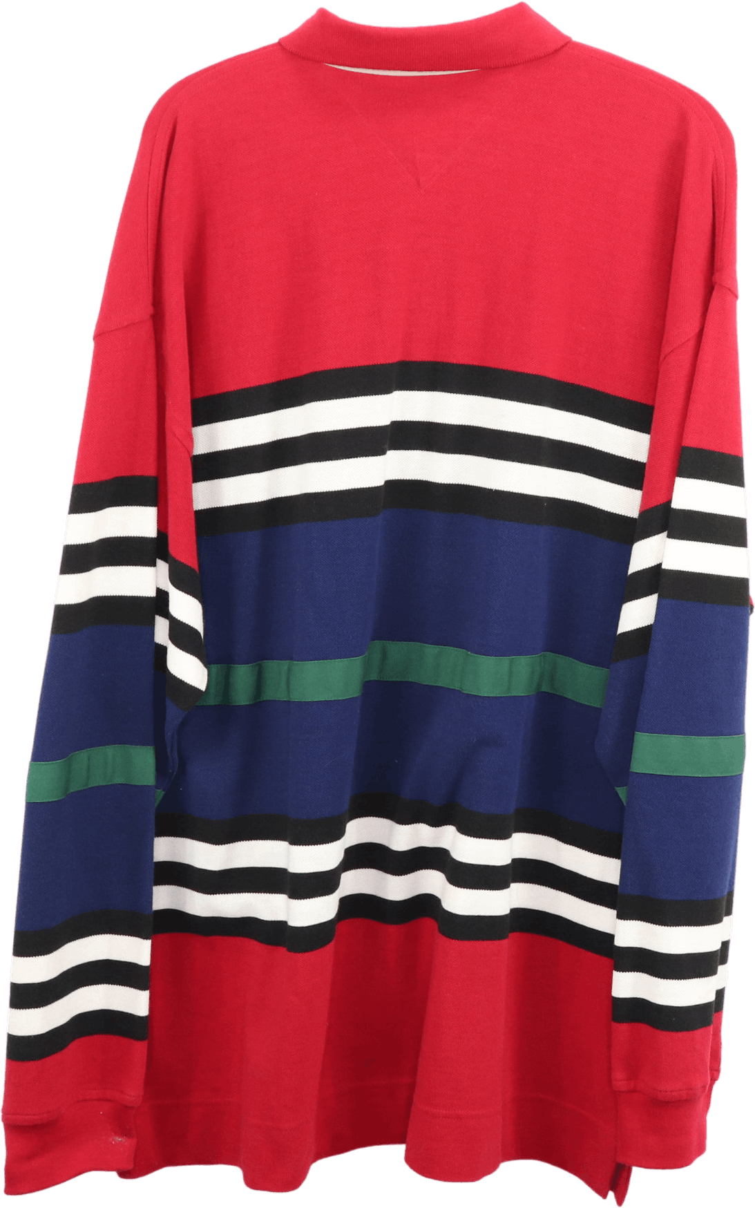 Vintage 90's Men's Colorblock Striped Shirt by Tommy Hilfiger | Shop ...