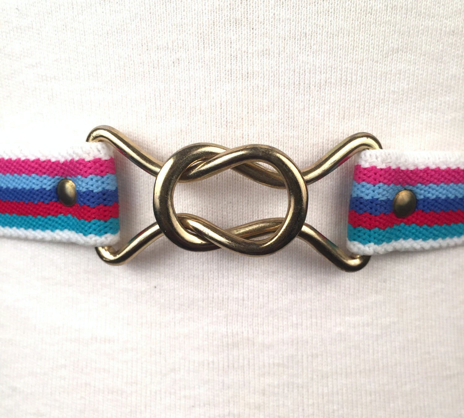 Vintage 70’s Multicolor Striped Stretch Belt | Shop THRILLING