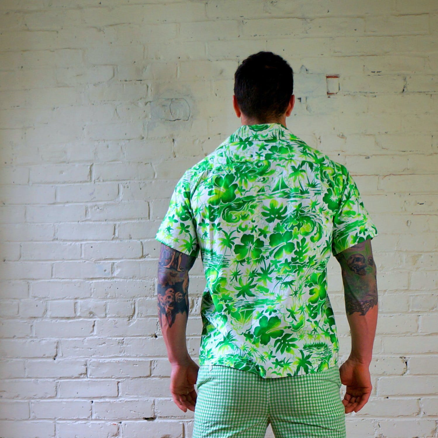 Vintage 60's Green Aloha Shirt by Kimo's Polynesian Shop | Shop THRILLING