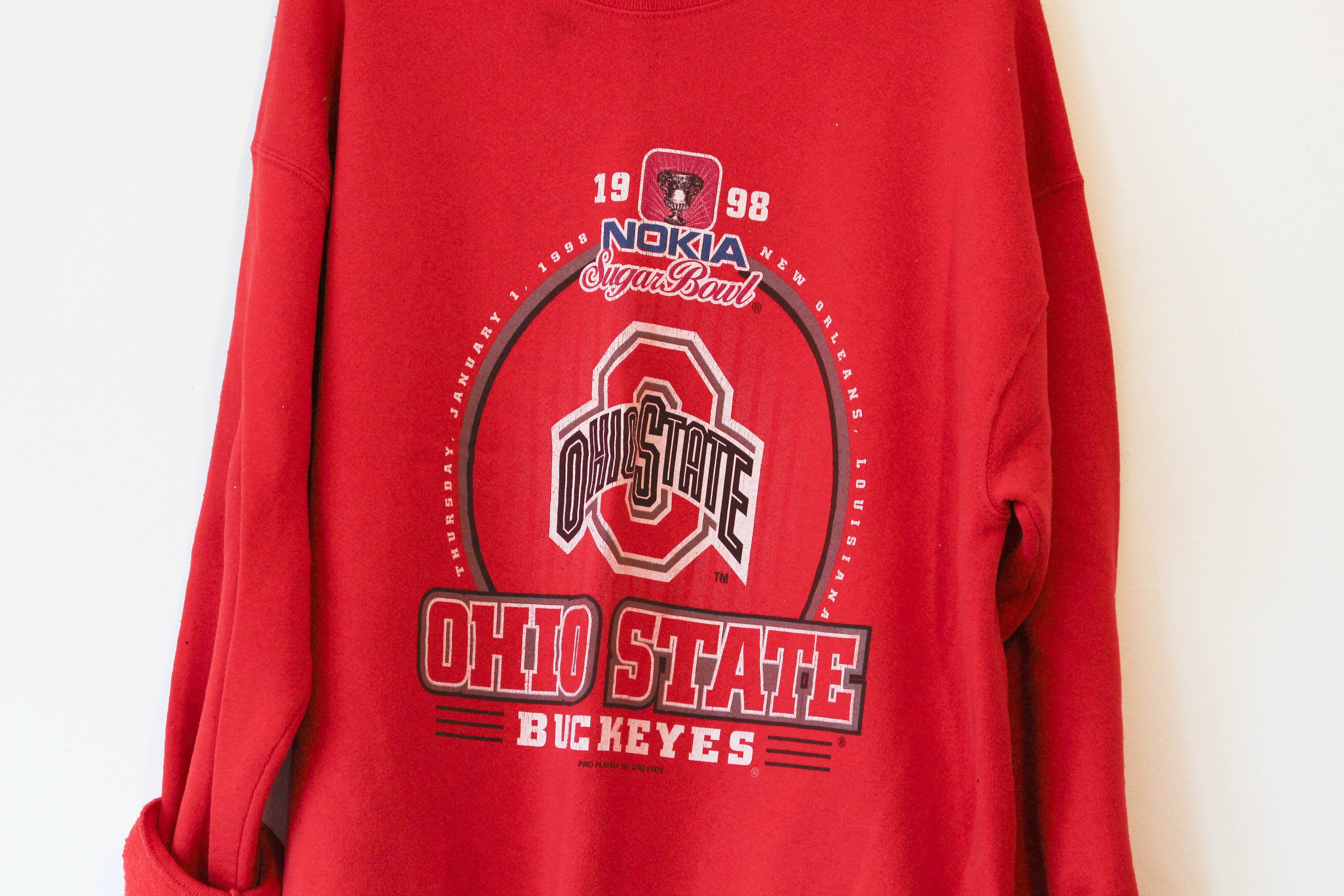 Vintage 90's Red Ohio State University Sweatshirt by Artex | Shop THRILLING