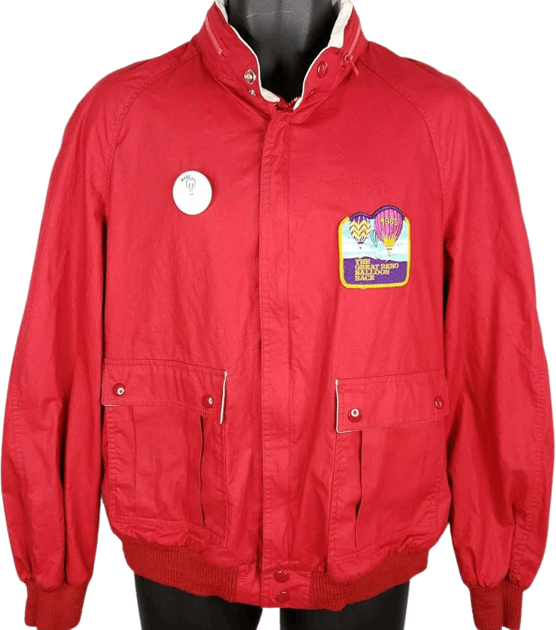 Vintage Men's 80’s Red Aviator Jacket by Zero King | Shop THRILLING