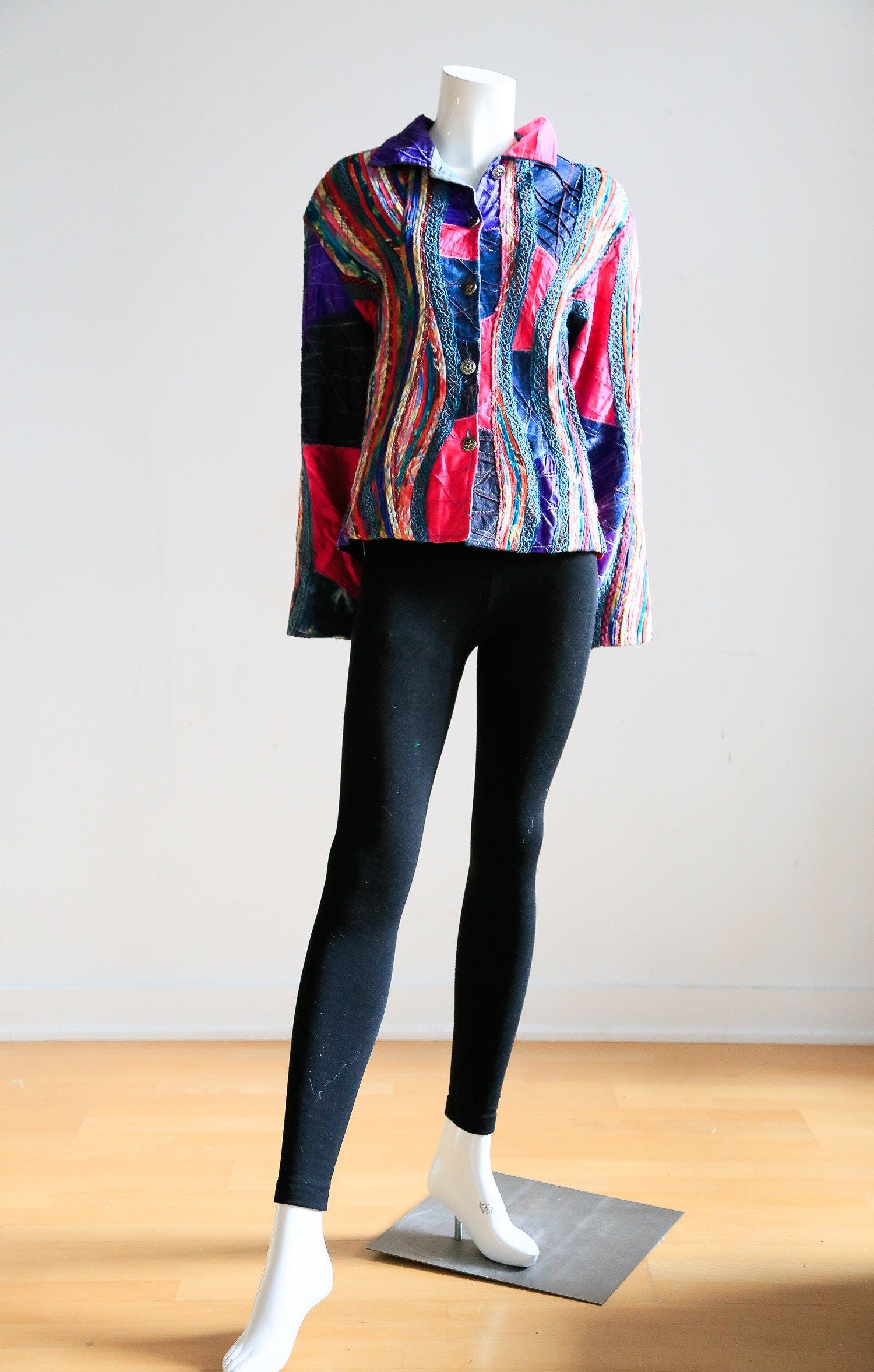 Vintage Abstract Pink and Blue Jacket | Shop THRILLING